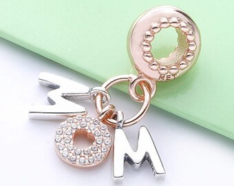 Rose Gold Pandora Charms Letters - Etsy