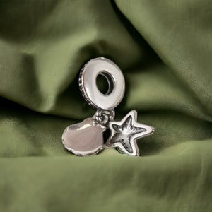 PANDORA Starfish and Sea Shell Dangle Charm Charms for - Etsy UK