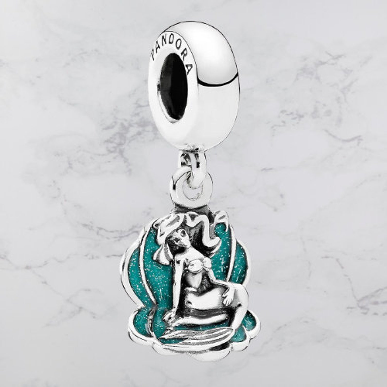 PANDORA Disney the Little Mermaid Ariel & Seashell Dangle - Etsy