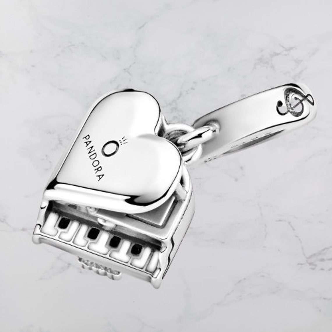 Pandora Grand Piano Heart Dangle Charm 799101C01 Charms for - Etsy UK
