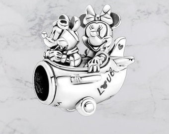 Mickey Minnie Airplane Charm - Etsy