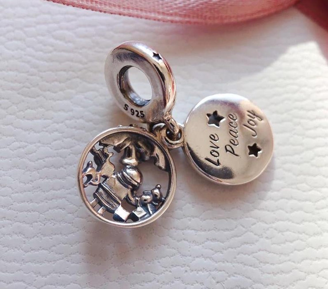 Pandora Santa Charms Love Peace Joy Dangle Charm 925 - Etsy UK