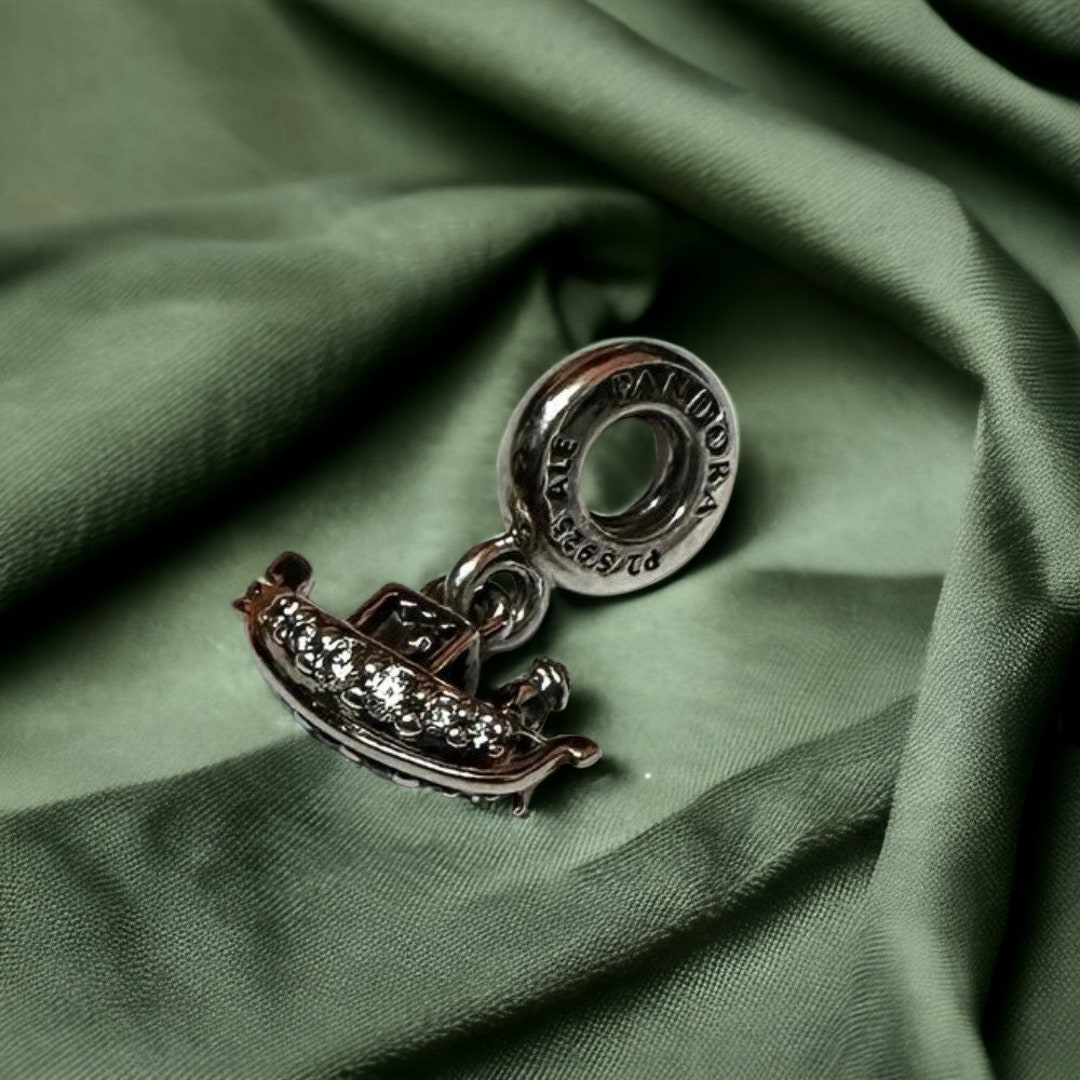 Pandora Venice Gondola Dangle Charm, Fully Stamped, Sterling and Cz ...