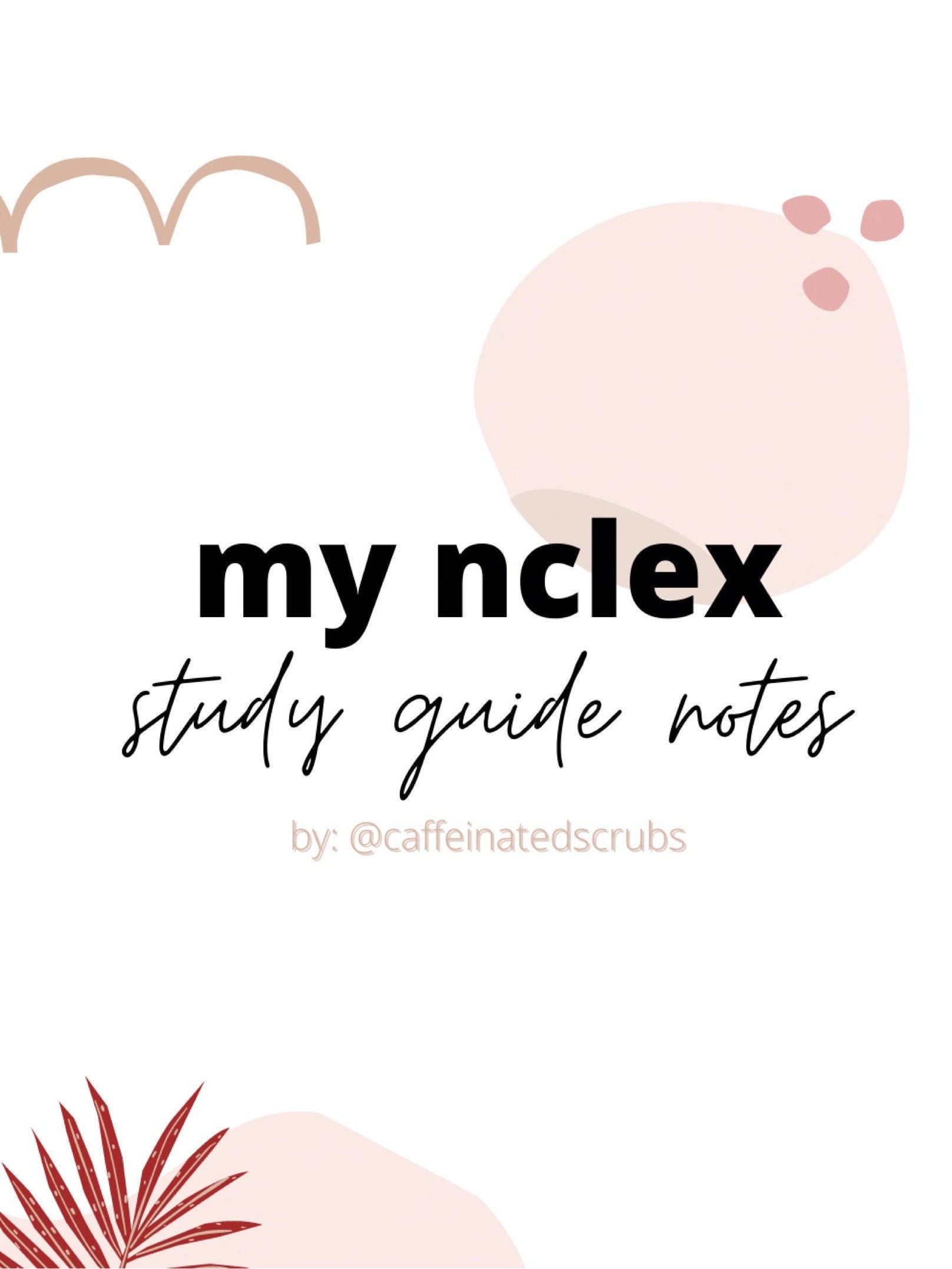 NCLEX-RN Study Guide Notes 46 Page Study Sheet PDF Digital File ...