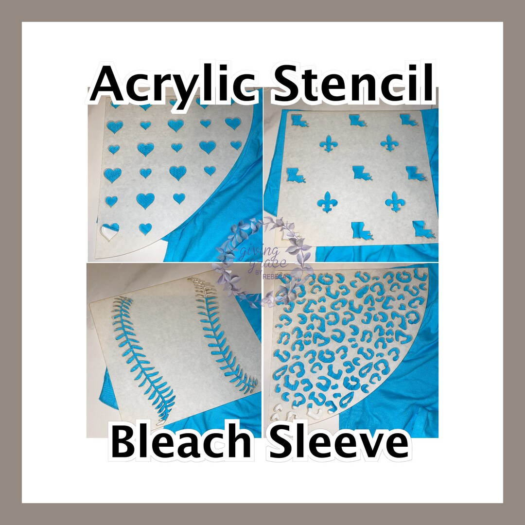 Acrylic Bleach Template Stencil for T-shirt - Etsy
