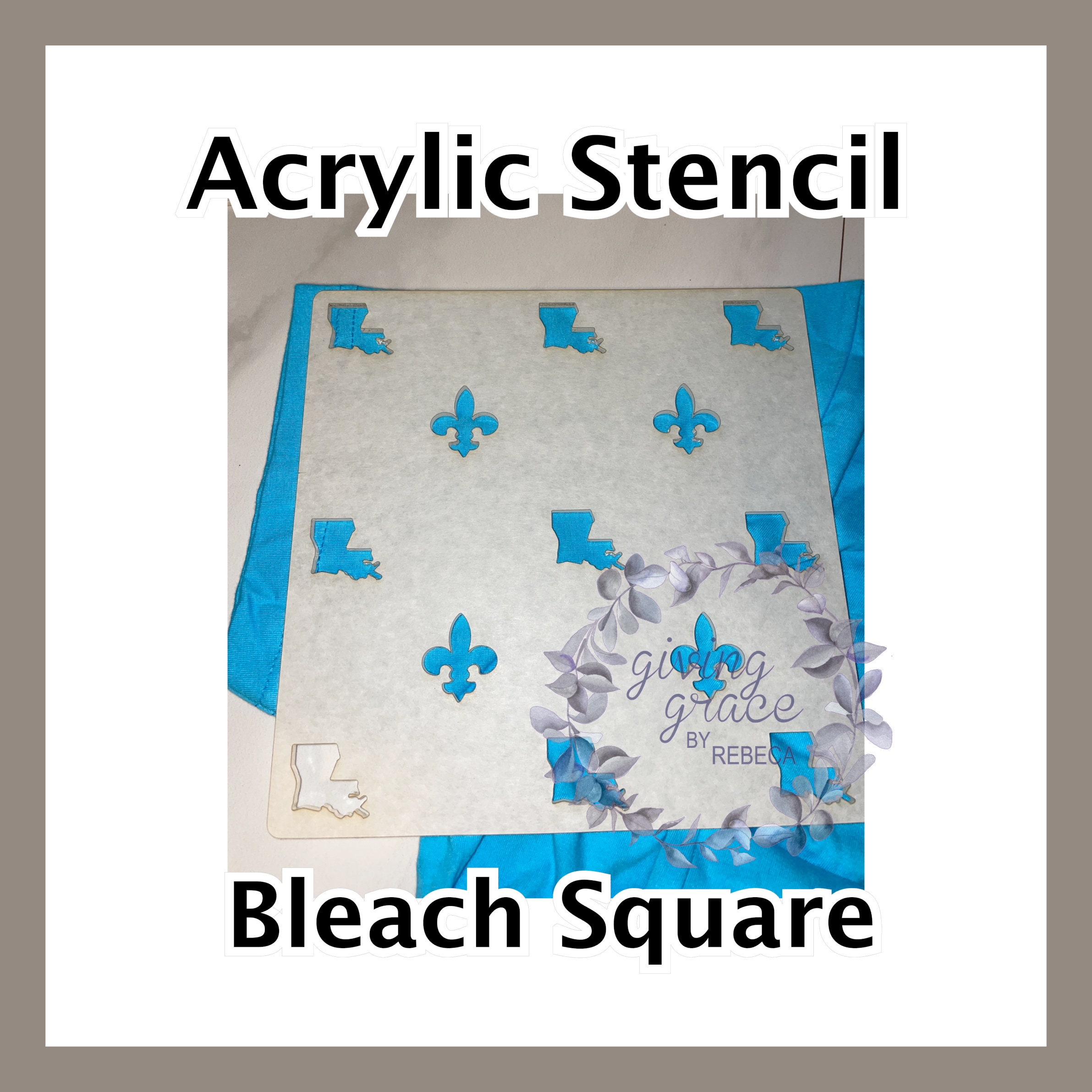 Acrylic Bleach Template Stencil for T-shirt - Etsy