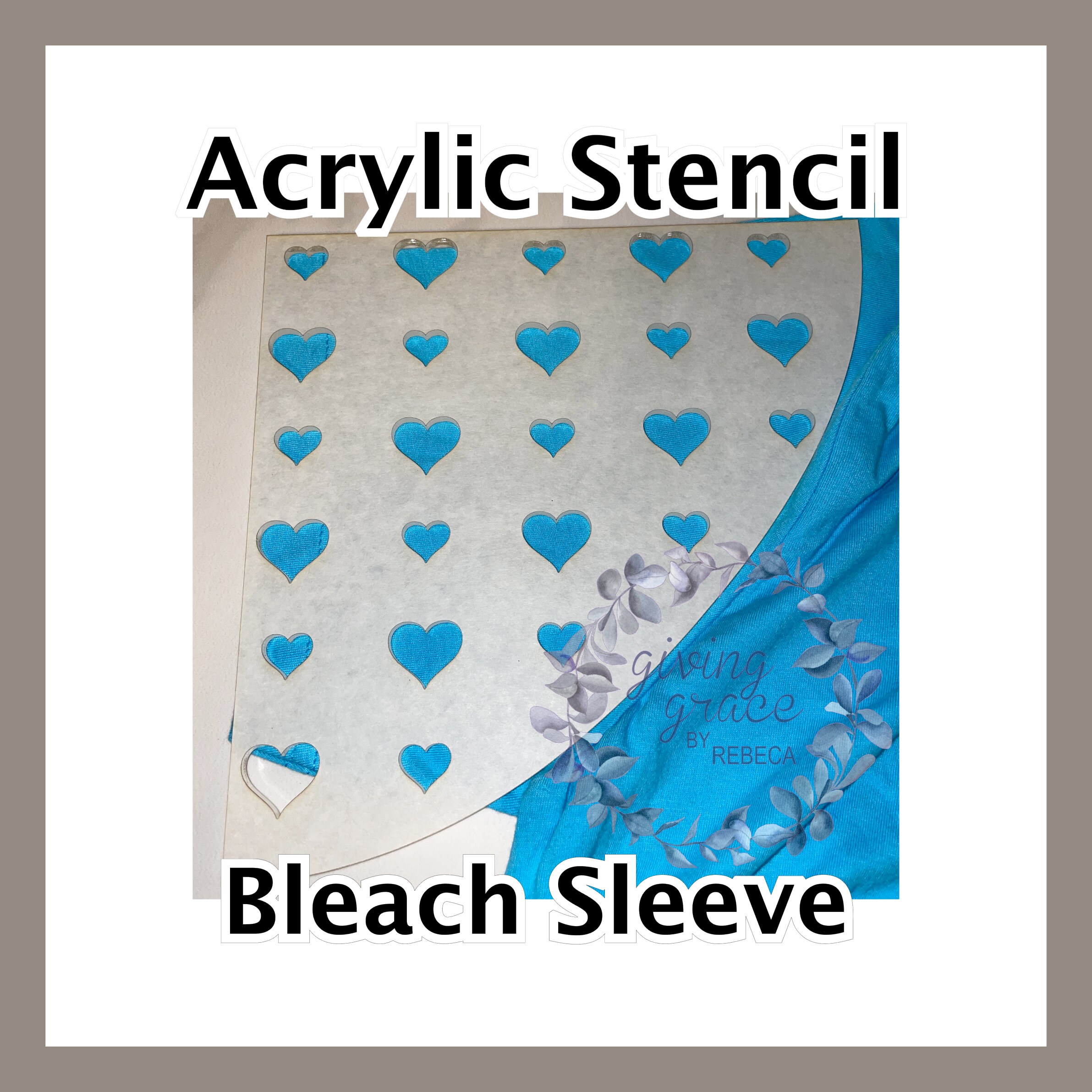 Acrylic Bleach Template Stencil for T-shirt - Etsy