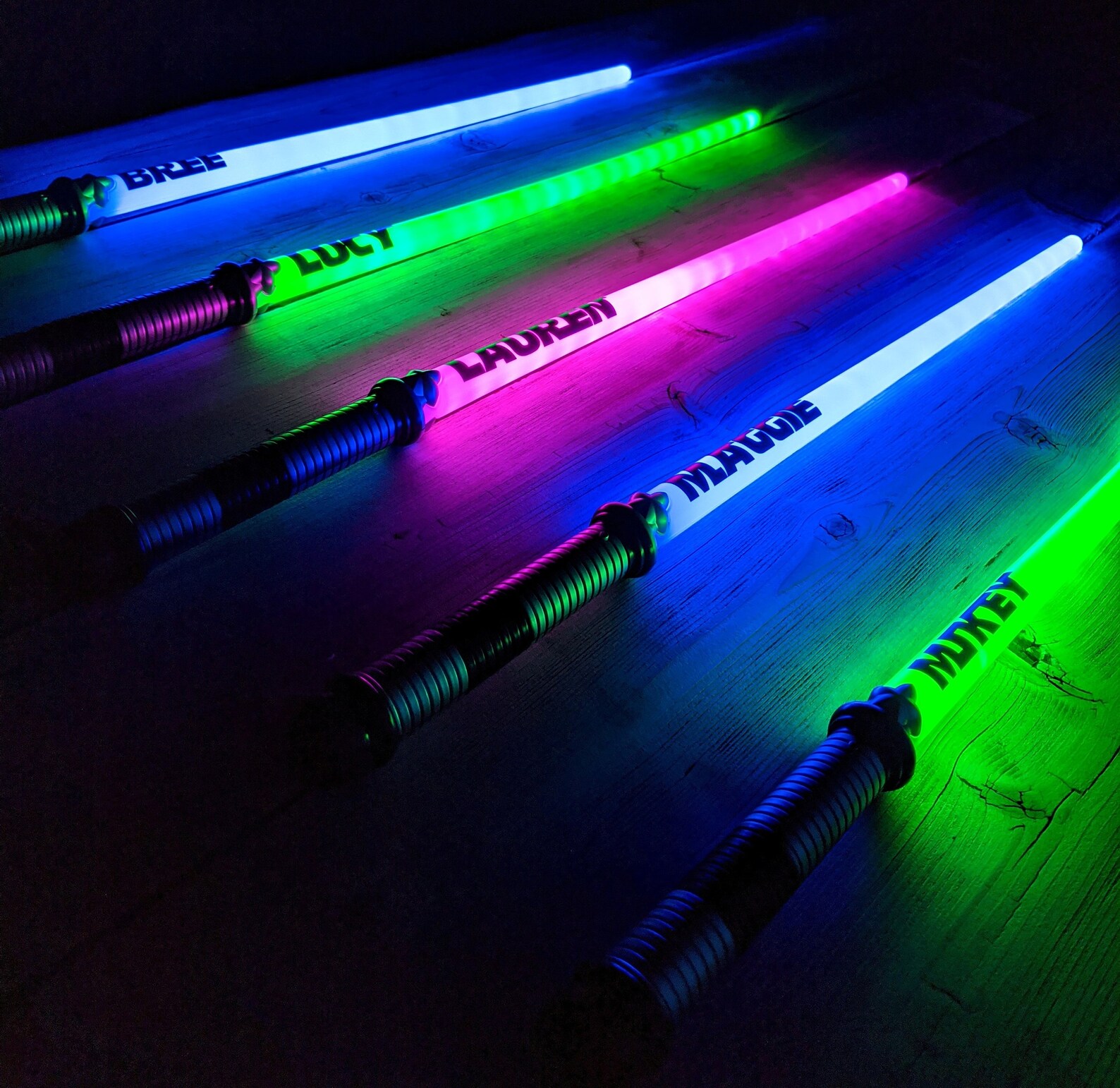 Personalized Light up Space Saber set of 2 - Etsy