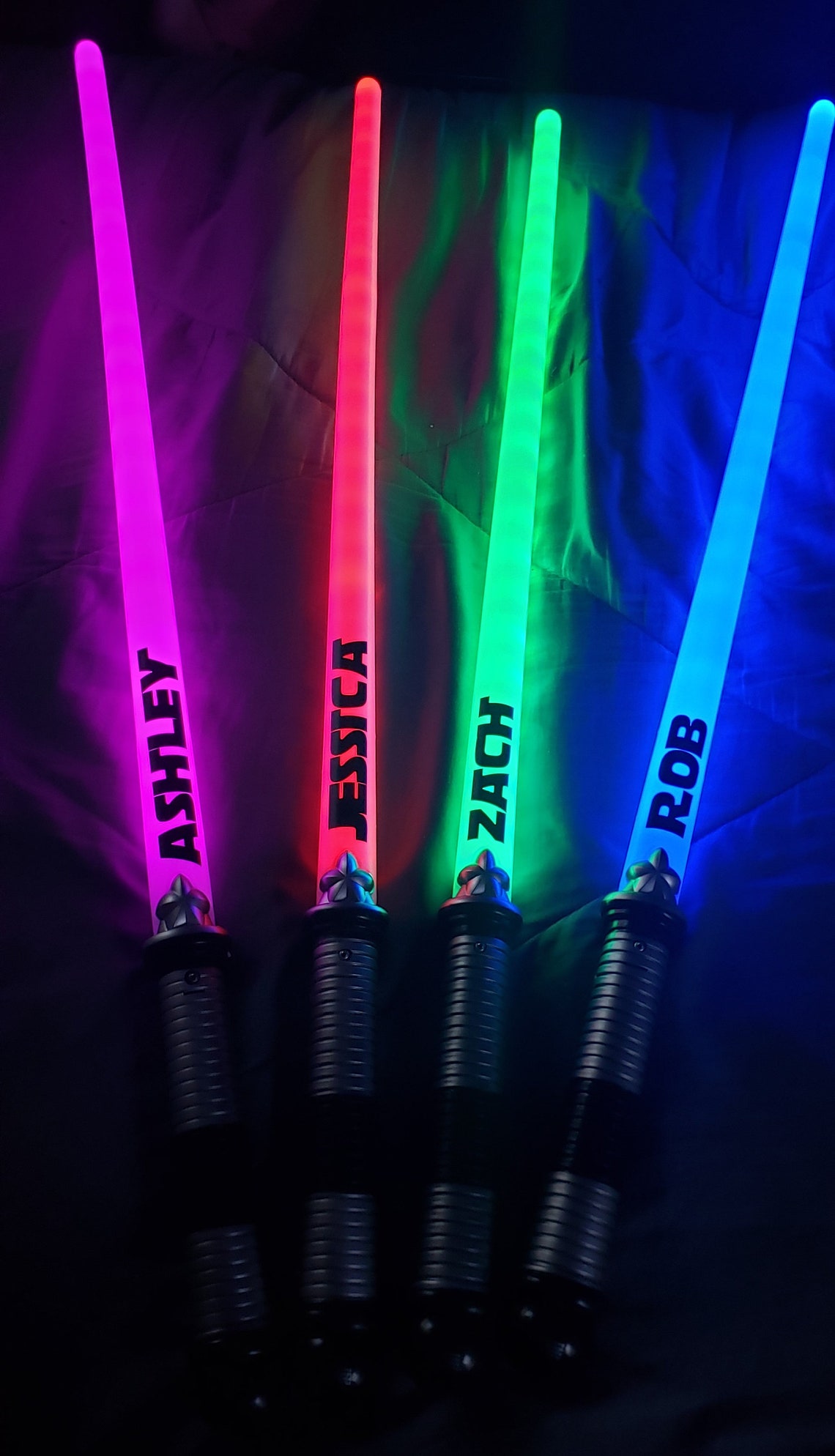 Personalized Light up Space Saber set of 2 - Etsy