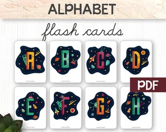 Alphabet Flash Cards - Etsy