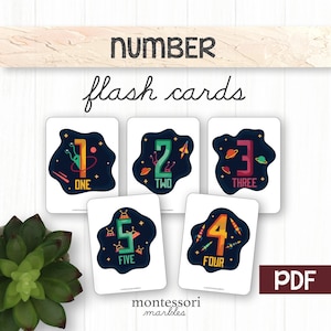 OUTER SPACE Number Flash Cards Toddler and Preschool Printables ...
