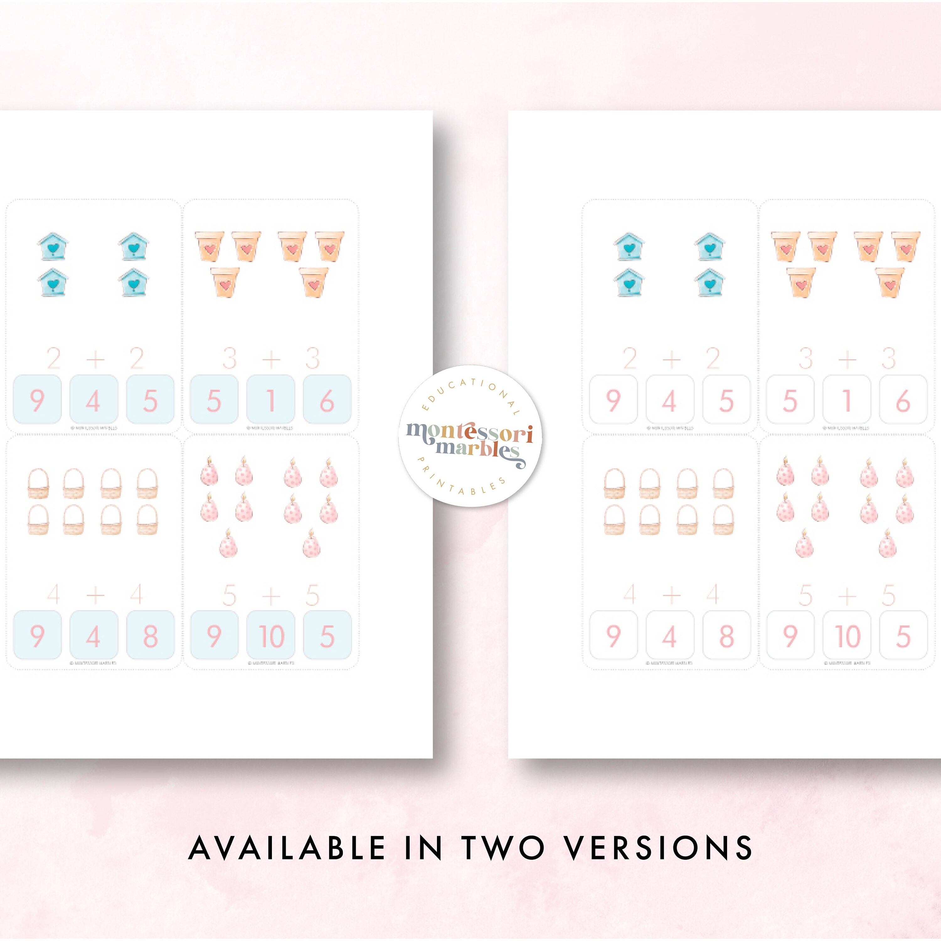 Easter Addition Clip Cards: Kindergarten Math (printable) - Etsy