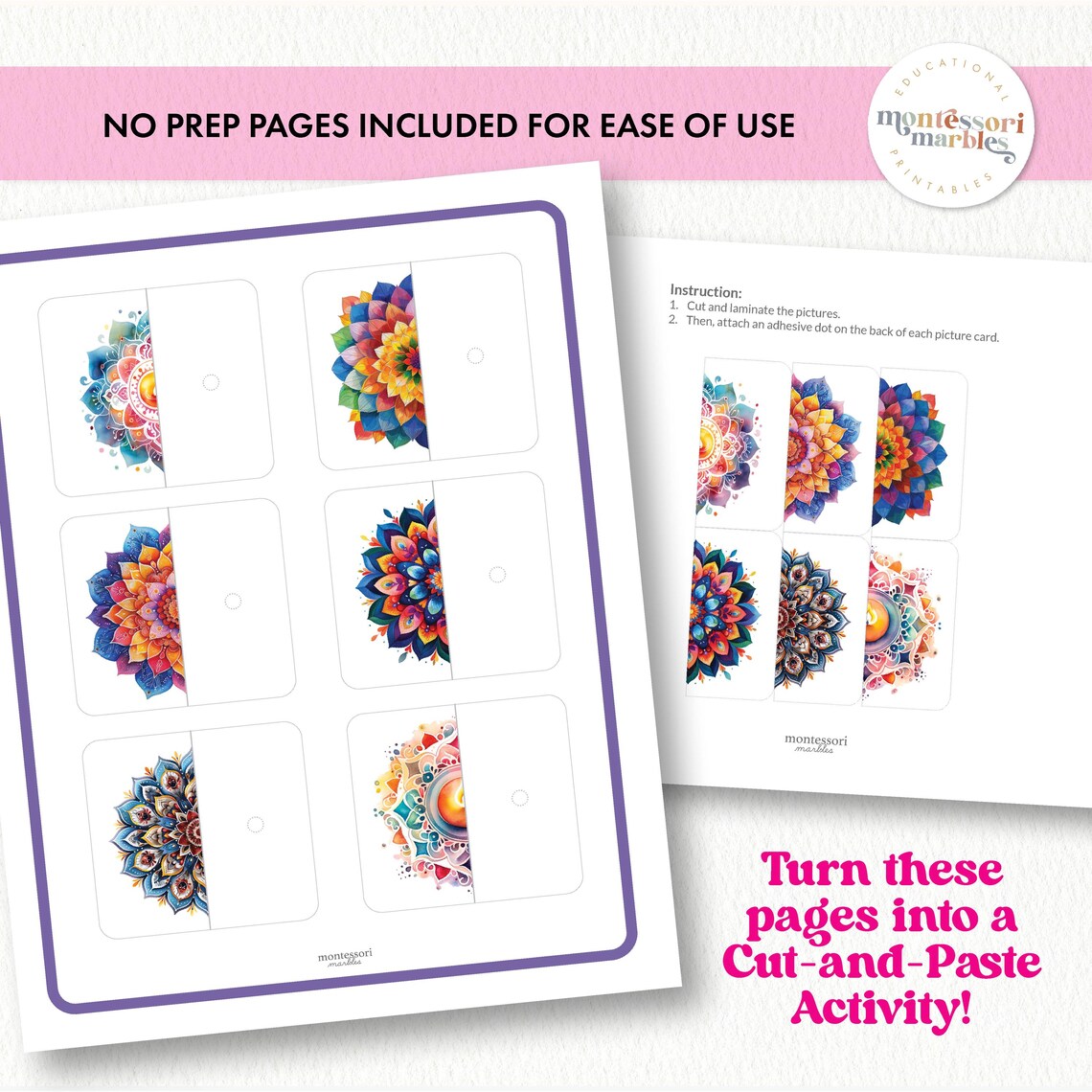 Diwali Rangoli Puzzle | Montessori Visual Discrimination Activity ...