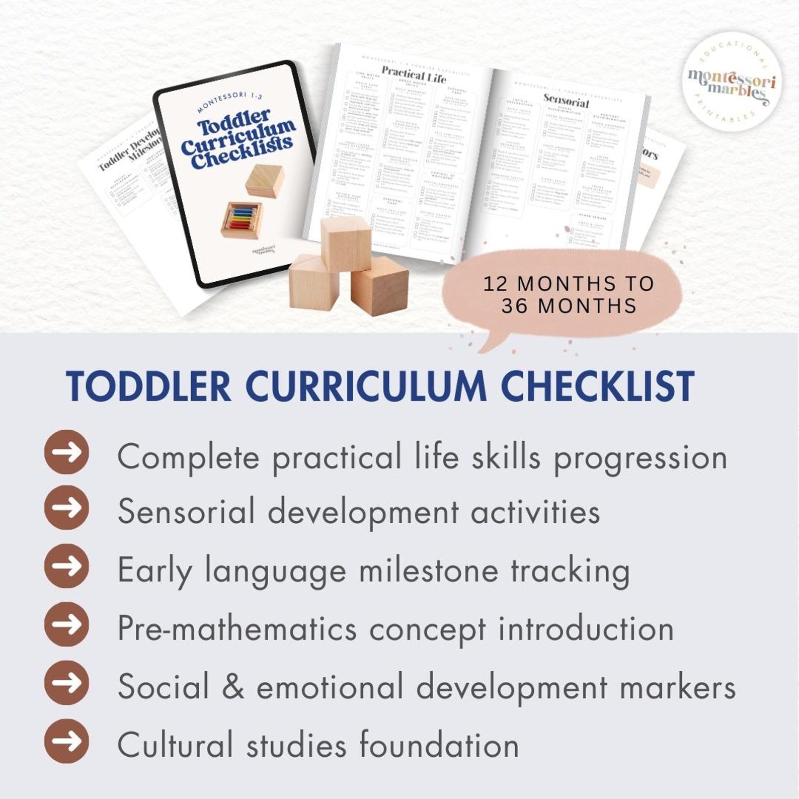 Complete Montessori Curriculum Checklist Bundle | Scope and Sequence ...