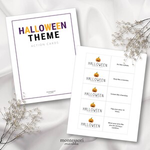 HALLOWEEN Action Cards, Fun Games for Halloween, Halloween Preschool ...