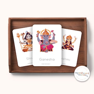 HINDU Gods Flash Cards | Montessori Inspired Activity | Cultural ...
