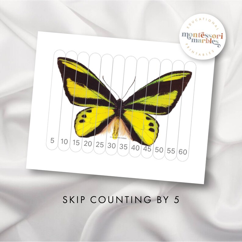 Butterfly Skip Counting Puzzles | Montessori Math Activity | Spring ...