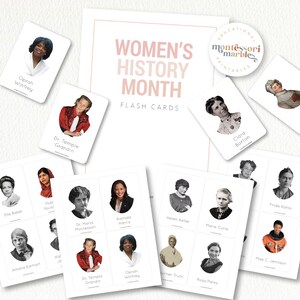 WOMEN'S HISTORY MONTH Flash Cards, Printable for Preschool, Prek ...