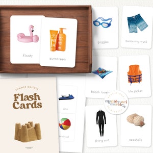 SUMMER Flash Cards | Summer Vocabulary Builder | Montessori Inspired ...