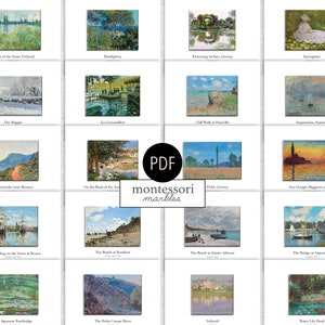 CLAUDE MONET Montessori Picture Binder Art History for - Etsy