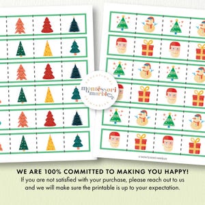 CHRISTMAS Cutting Strips, Fine Motor Activity for Montessori at Home ...