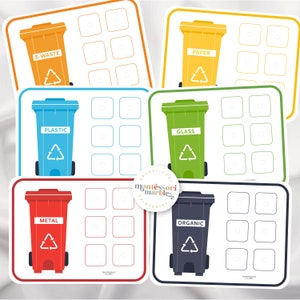 EARTH DAY RECYCLABLE Sorting Cards Montessori Inspired Printable ...