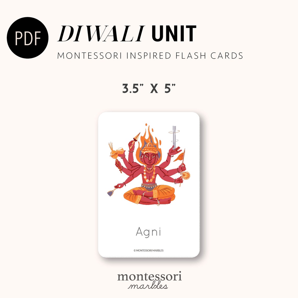 HINDU Gods Flash Cards Montessori Inspired Activity - Etsy