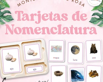Spanish Pink Series Nomenclature Cards | Montessori Language ...