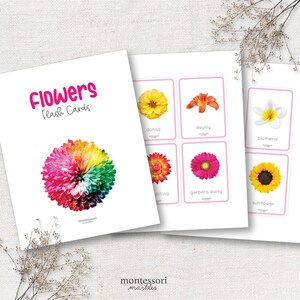 SPRING FLOWERS Flash Cards Montessori Inspired Printable - Etsy