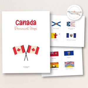 CANADA Provincial Flag Flash Cards | 10 Provinces and 3 Territories ...