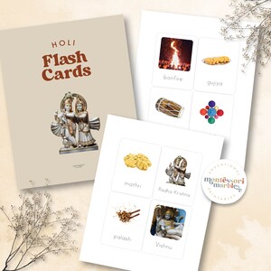 Holi Festival Flash Cards | Montessori Cultural Learning | Indian ...