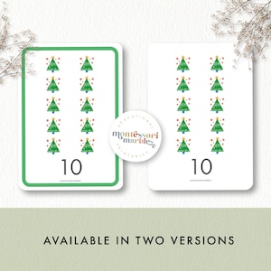 CHRISTMAS Counting Cards, Counter Cards, Count 1 to 10, Preschool Math ...