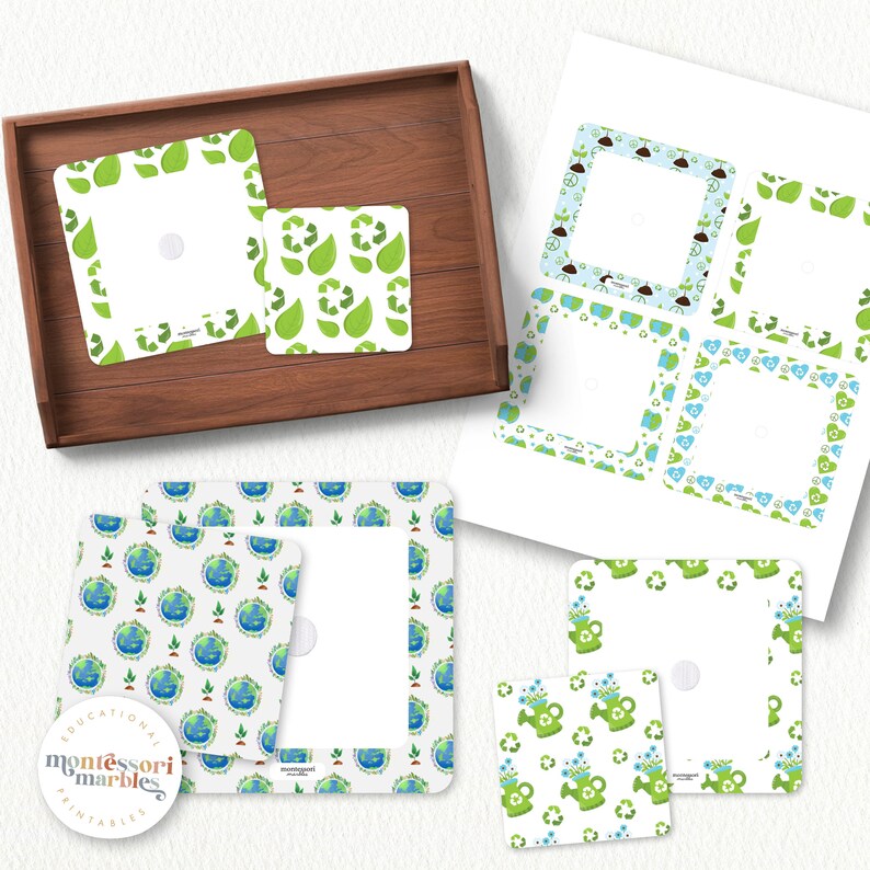 Earth Day Pattern Matching Puzzle | Montessori Toddler Visual ...