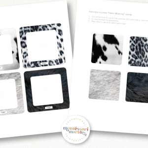 Safari Jungle Animals Pattern Matching 16 Puzzles | Two-piece Visual ...