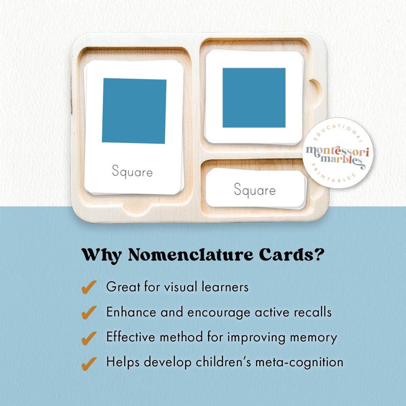 Geometric Shapes 3-part Cards | Montessori Shape Learning | Preschool ...