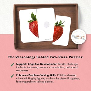 Fruits Two-piece Puzzles: Montessori Toddler Matching Game (digital ...