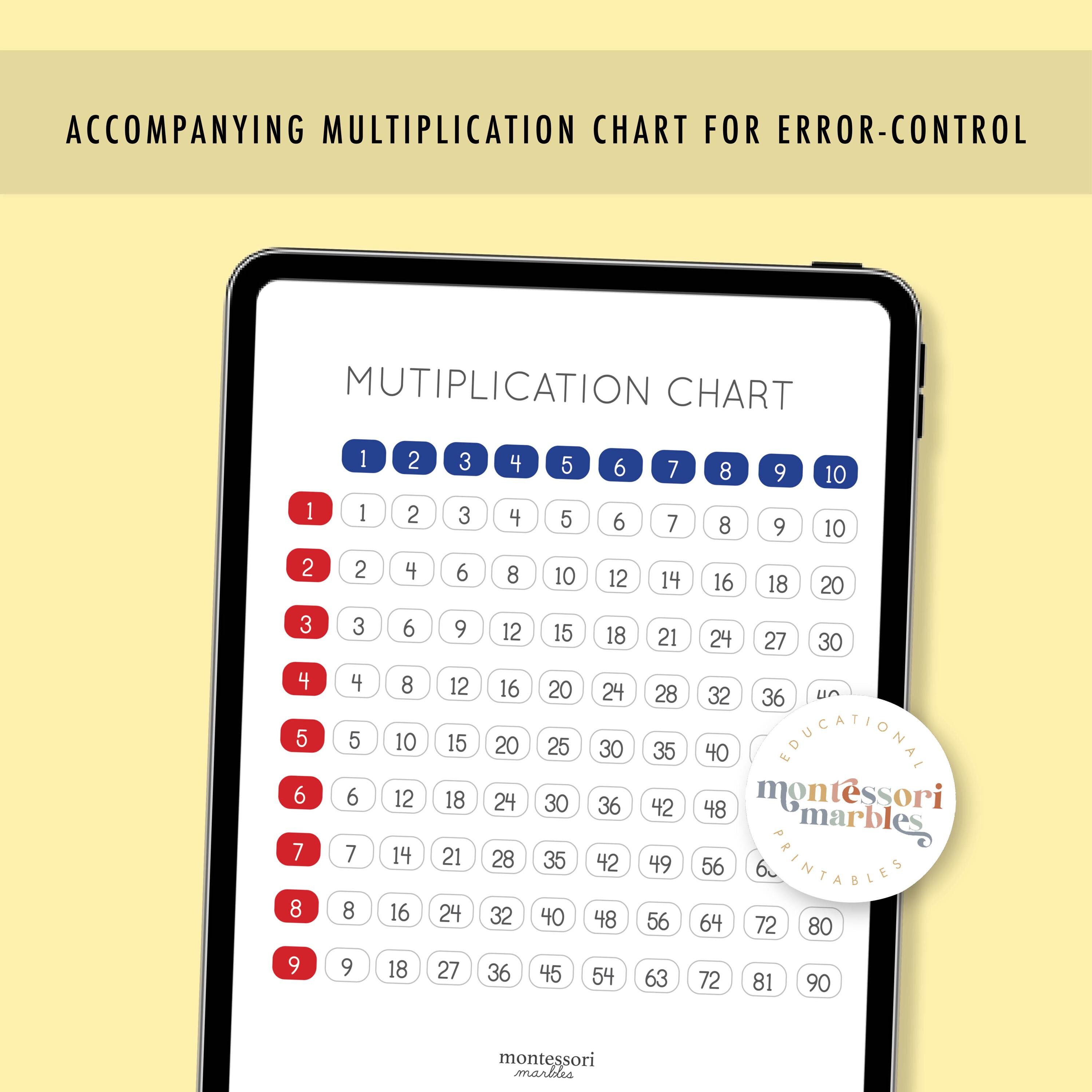 Math Multiplication Level 1 Workbook | Montessori Mathematics ...