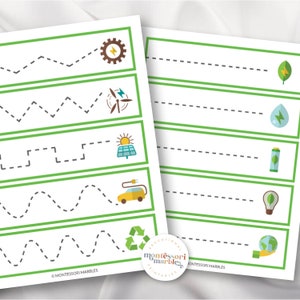 Earth Day Cutting Strips: Fine Motor Skills Activity (printable) - Etsy