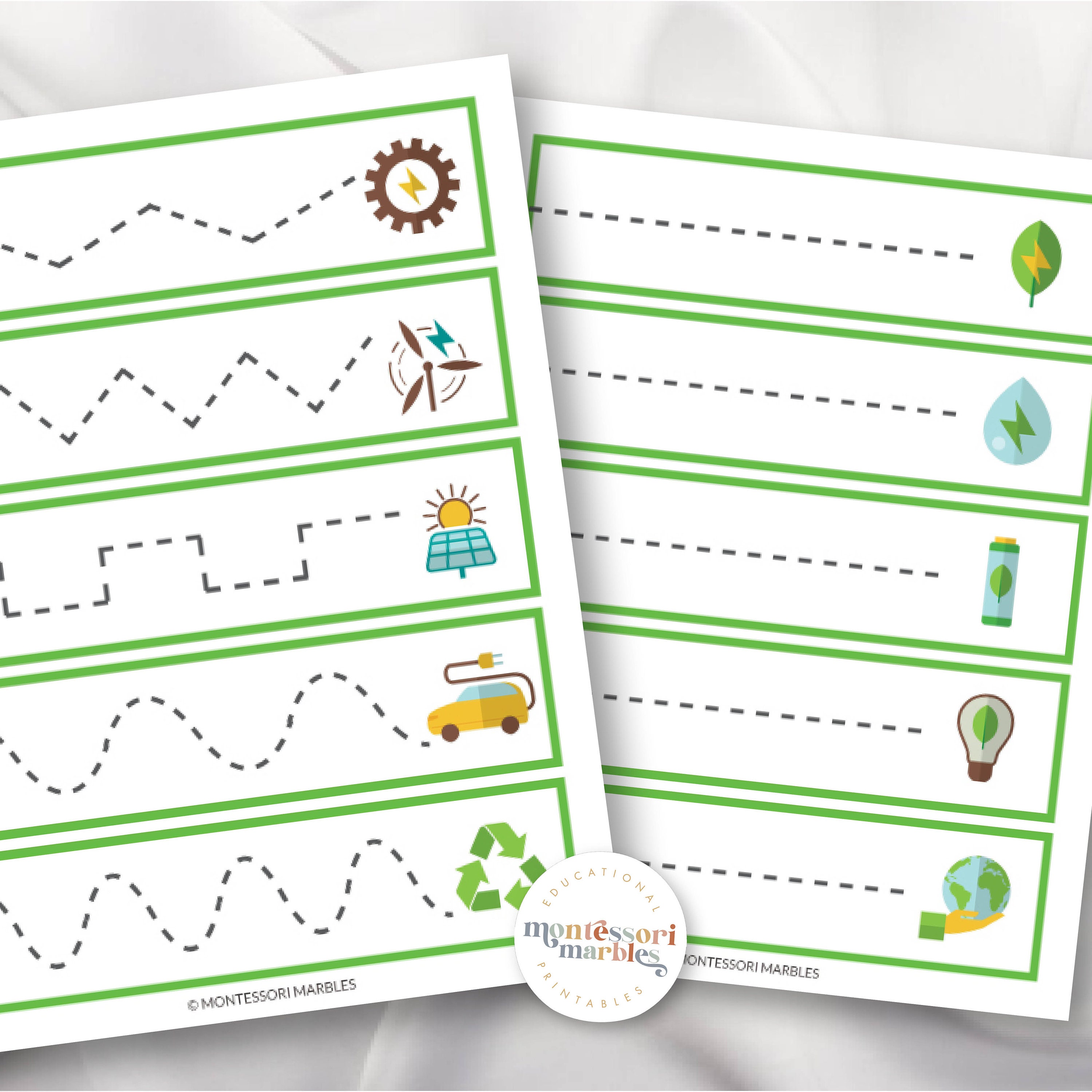 EARTH DAY Cutting Strips Printable Worksheet Activity for Kindergarten ...