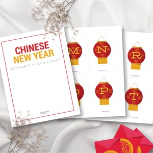 Lunar New Year Alphabet Flash Cards | Lantern Theme Montessori Cultural ...