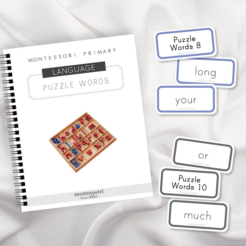 SIGHT WORDS Cards Montessori Puzzle Words for Learning Sight - Etsy
