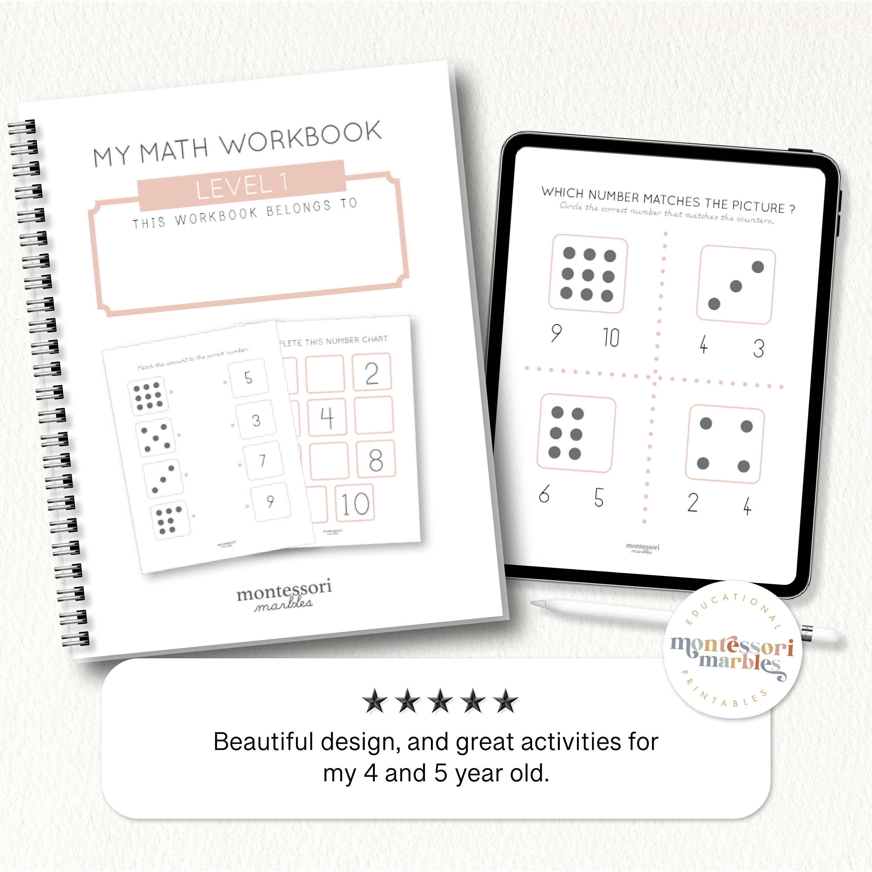 Math Counting 1-10 Workbook | Montessori Mathematics | Number ...