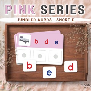Montessori Pink Series Jumbled Word Cards for Short E - Etsy
