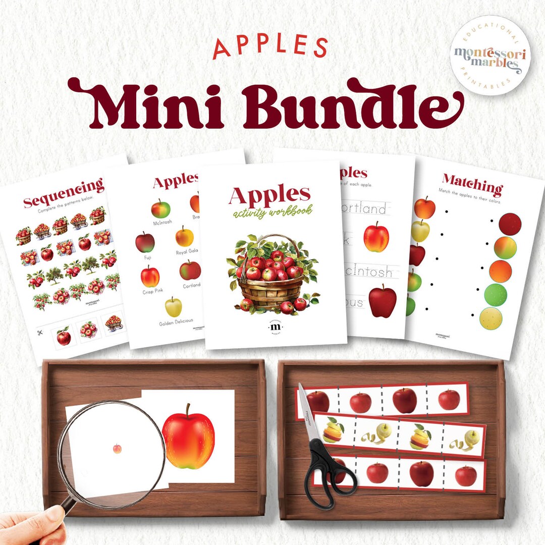 APPLES Mini Bundle Unit Study | Montessori Inspired Back to School ...