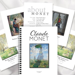 CLAUDE MONET Montessori Picture Binder, Art History for Kindergarten ...