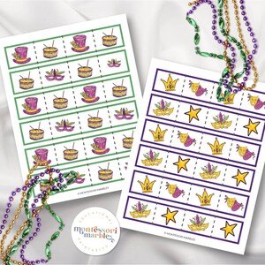 MARDI GRAS Cutting Strips for Preschool, Prek, Kindergarten, Toddler ...