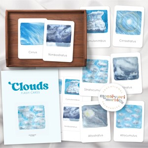 CLOUD Flash Cards Types of Cloud Learn About Weather Montessori at Home ...