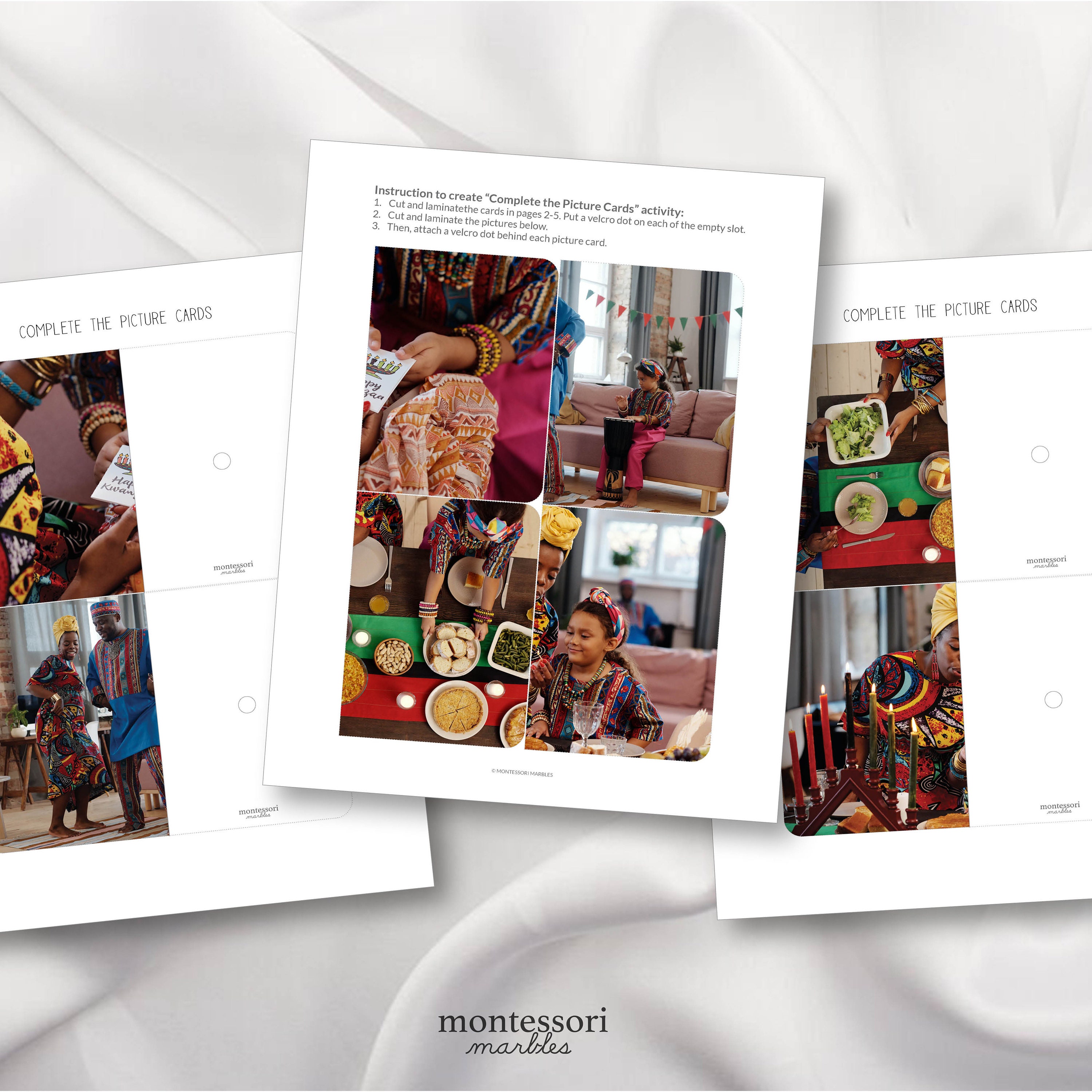 KWANZAA Montessori Picture Matching Activity, Toddlers Matching Game ...