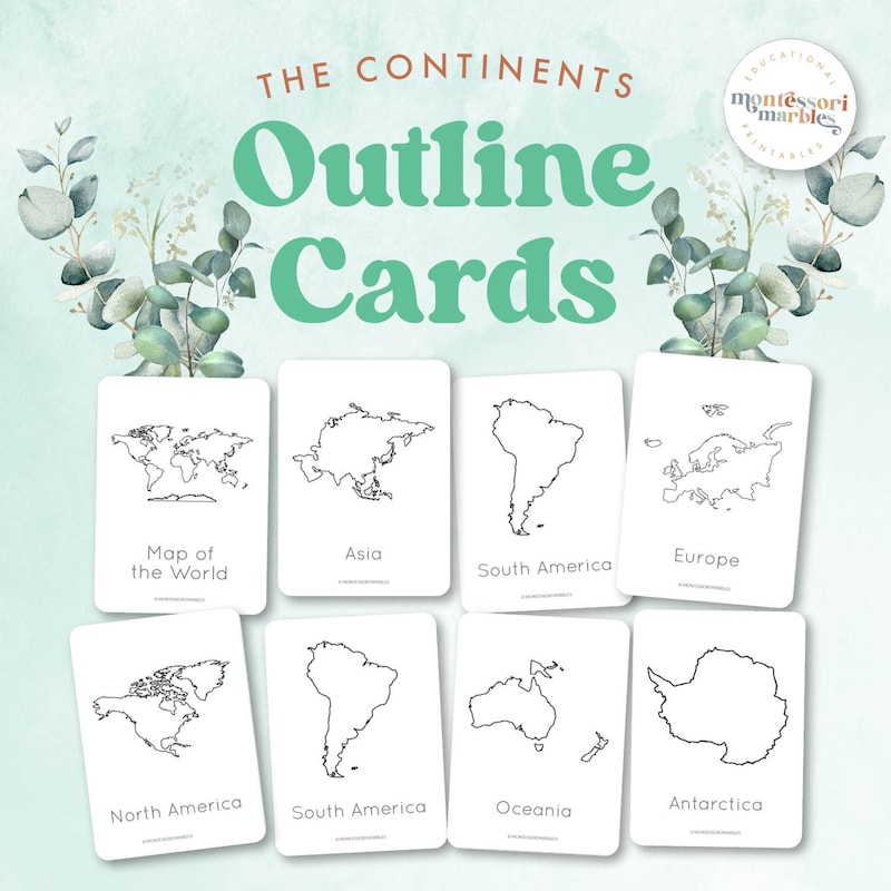 Stickers of the Continents - Etsy