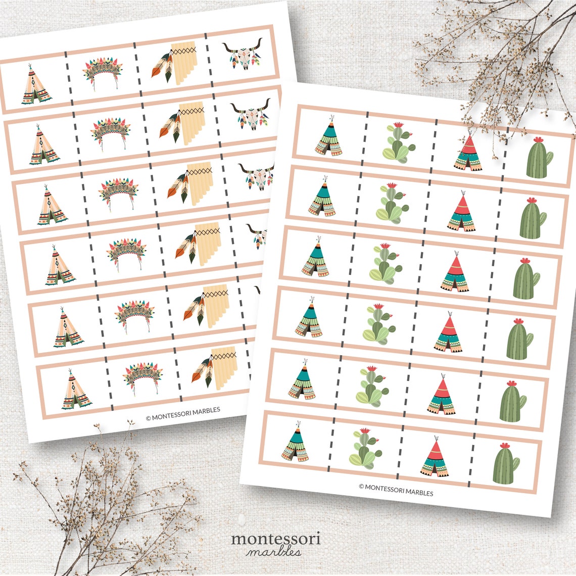 NATIVE AMERICAN HERITAGE Month, Cutting Strips, Preschool Activity ...